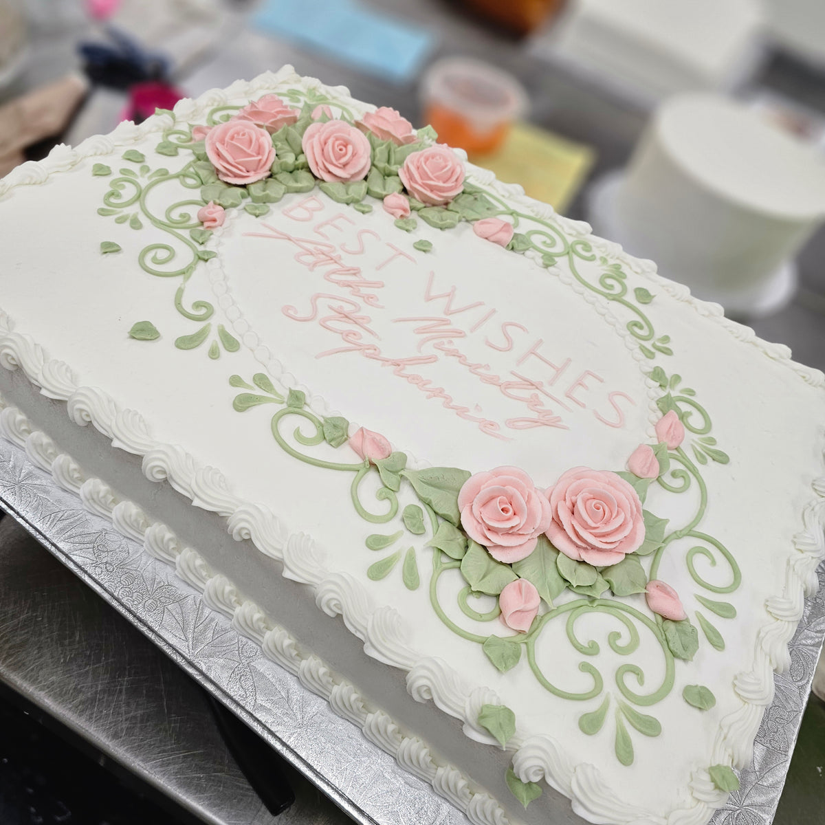 Floral Roses Slab – Artistic Cake Design Inc