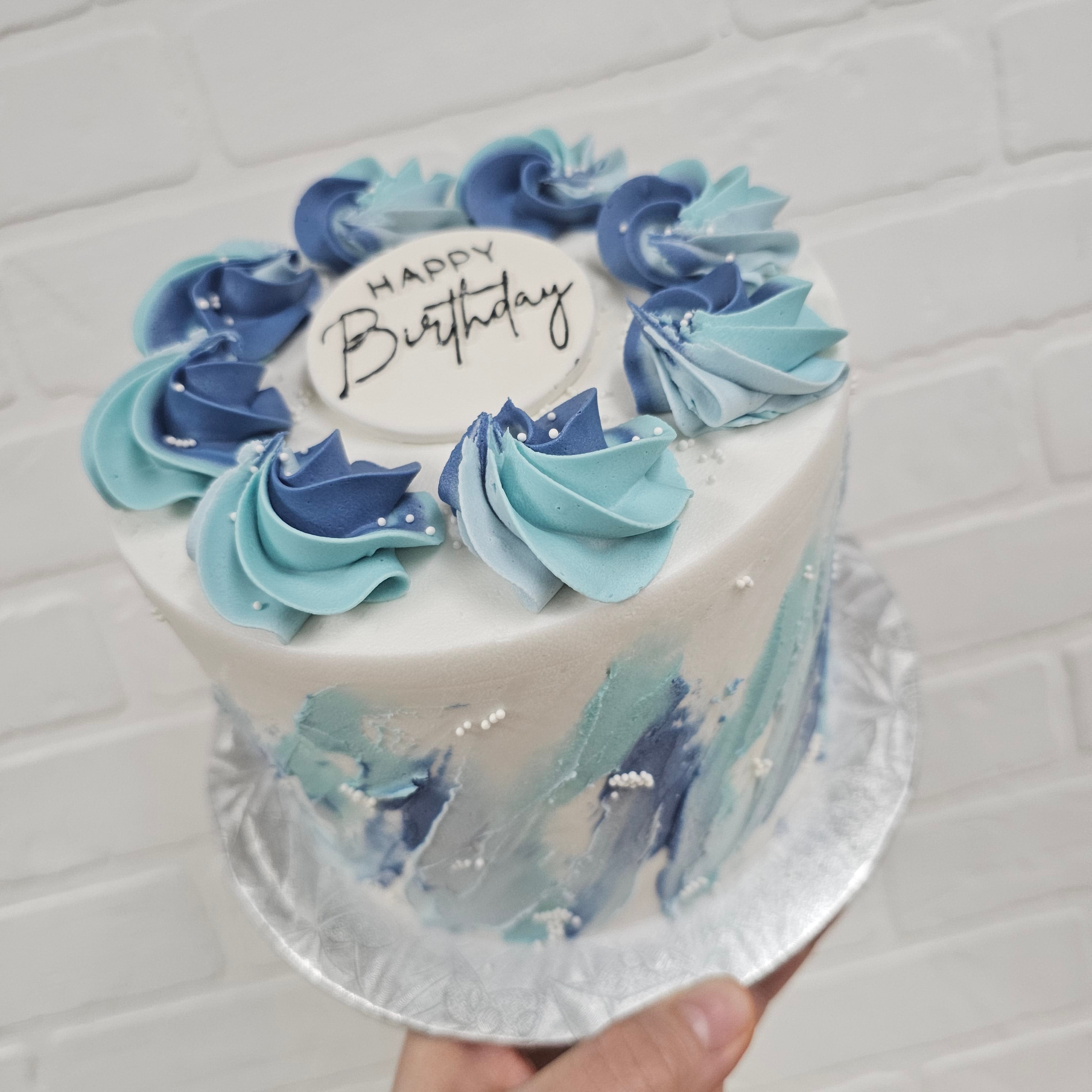 Swirly Blue – Artistic Cake Design Inc
